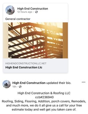 HIGH END CONSTRUCTION - Updated April 2025 - Request Consultation ...