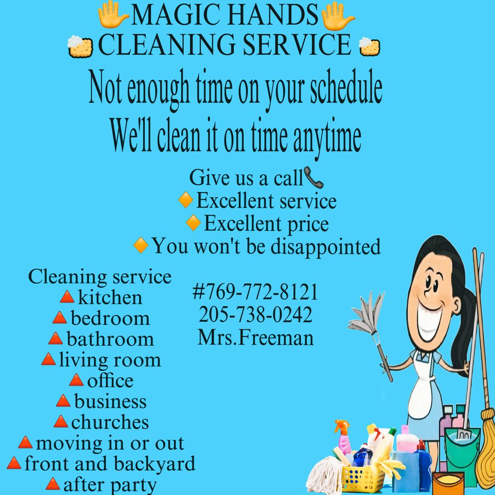 MAGIC HANDS CLEANING SERVICE - Request a Quote - Jackson, Mississippi - Office Cleaning - Phone ...