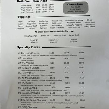 FERRONI’S PIZZA - Updated November 2025 - 168 Photos & 132 Reviews ...