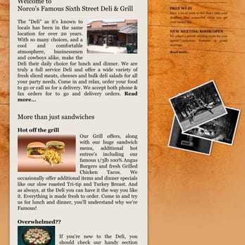NORCO’S FAMOUS SIXTH STREET DELI & GRILL - Updated September 2024 - 252 ...