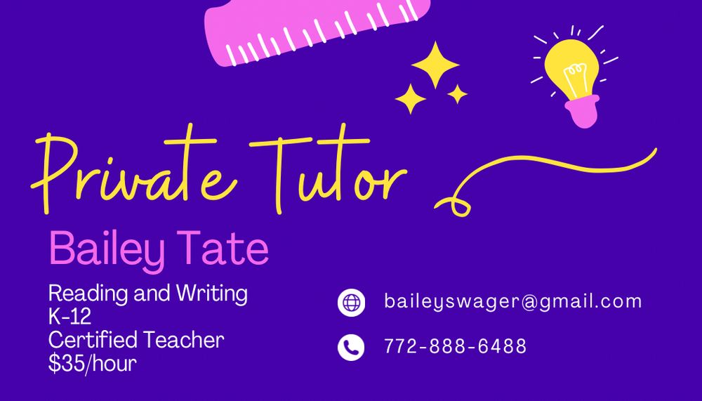 BAILEY TATE TUTORING - Private Tutors - Port St. Lucie, Florida ...