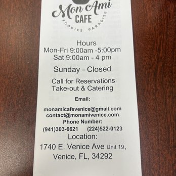 MON AMI CAFE - Updated October 2025 - 87 Photos & 23 Reviews - 1740 E Venice Ave Ste 19 Venice ...