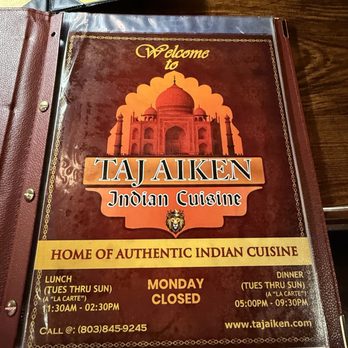 TAJ AIKEN INDIAN CUISINE - Updated May 2026 - 91 Photos & 140 Reviews ...