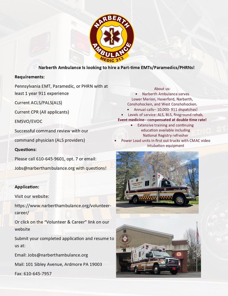 NARBERTH AMBULANCE - Updated June 2025 - 19 Photos - 101 Sibley Ave ...