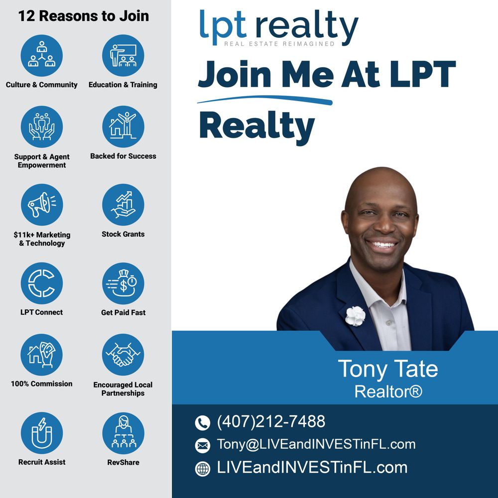 TONY TATE - LIVE & INVEST GROUP - Updated September 2025 - Contact ...