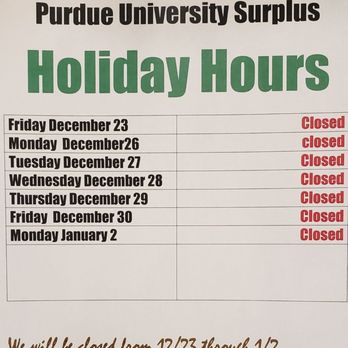 PURDUE UNIVERSITY SURPLUS STORE - Updated November 2025 - 700 Ahlers Dr ...