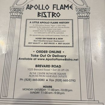 APOLLO FLAME BISTRO - BREVARD RD - Updated September 2025 - 187 Photos ...