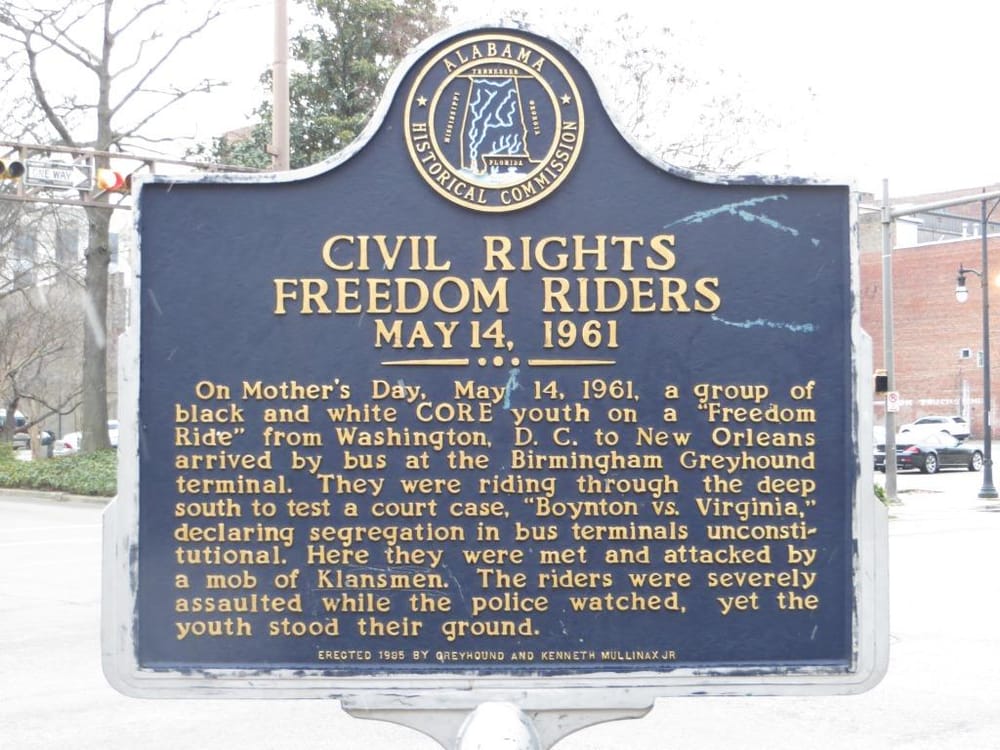CIVIL RIGHTS FREEDOM RIDERS HISTORICAL MARKER - 1913 4th Ave N ...