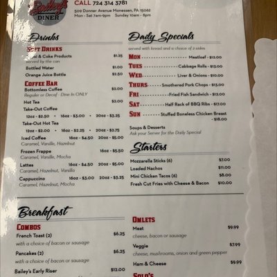 BAILEY’S DINER - 509 Donner Ave, Monessen, Pennsylvania - Diners ...