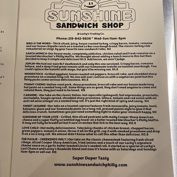 SUNSHINE SANDWICH SHOP - Updated January 2026 - 36 Photos & 18 Reviews ...