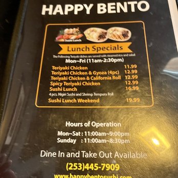 HAPPY BENTO - 217 Photos & 309 Reviews - 9909 168th St E, Puyallup ...