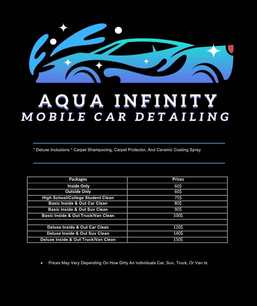 AQUA INFINITY - Updated August 2024 - Summerfield, North Carolina - Auto Detailing - Phone ...