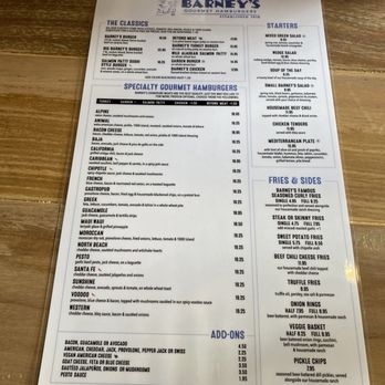 BARNEY’S GOURMET HAMBURGERS - Updated June 2025 - 743 Photos & 952 ...