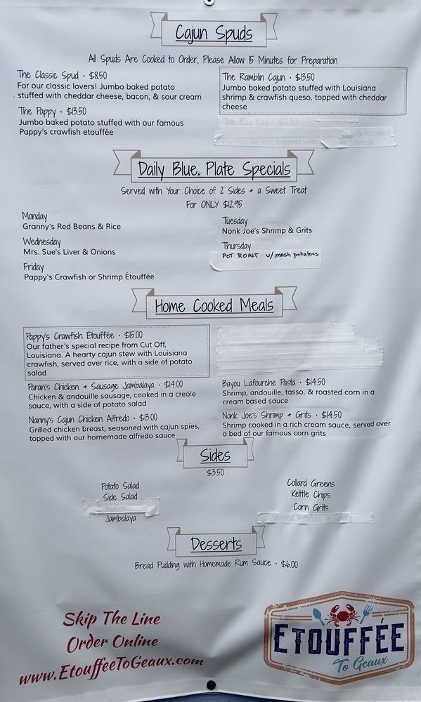 ETOUFFÉE TO GEAUX - 516 S Tyler St, Covington, Louisiana - Cajun/Creole ...