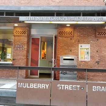 NEW YORK PUBLIC LIBRARY - MULBERRY STREET LIBRARY - Updated November ...