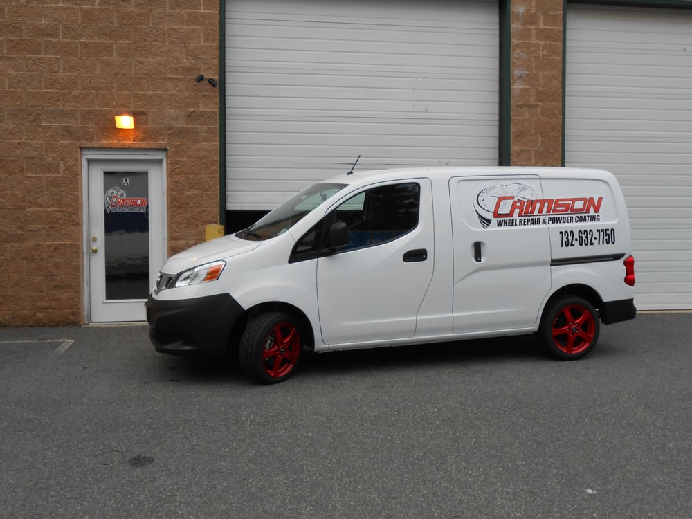 Crimson Wheel Repair Powder Coating