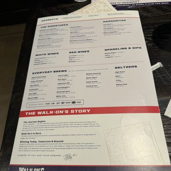 WALK-ON’S SPORTS BISTREAUX - TRUSSVILLE, AL - Updated December 2025 ...