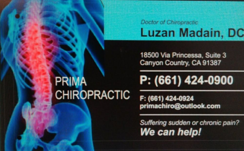 PRIMA CHIROPRACTIC - Updated December 2025 - 18500 Via Princessa, Santa Clarita, California ...