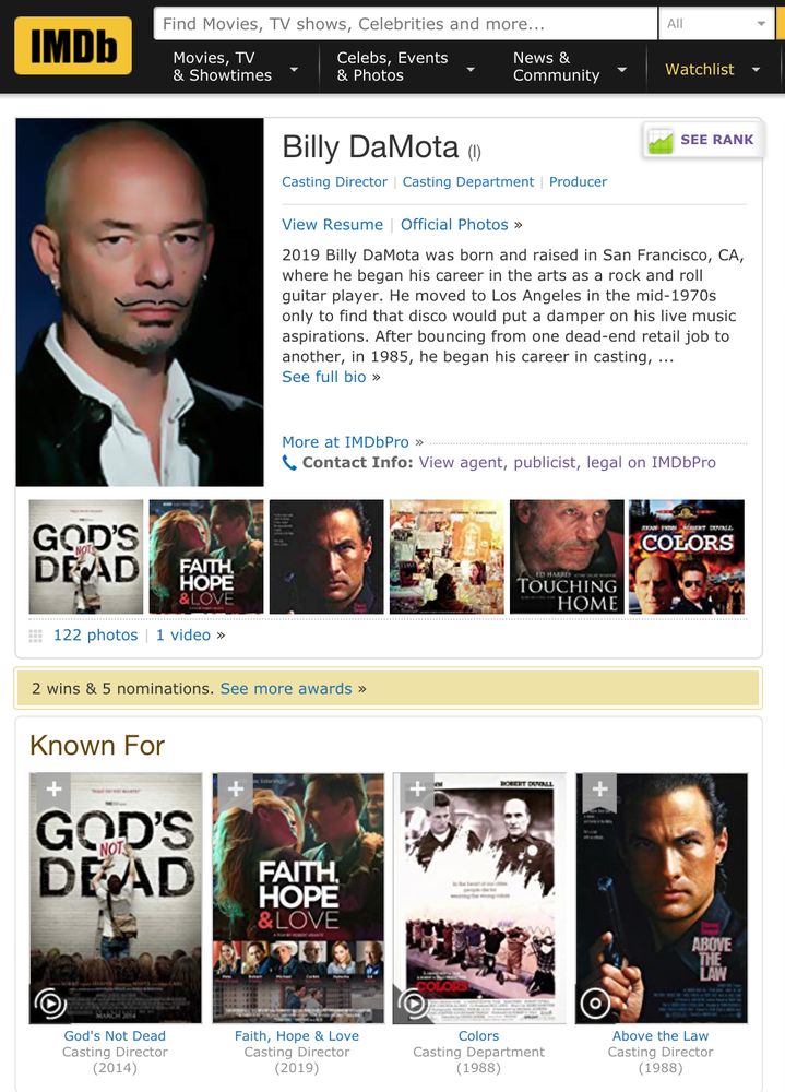 BILLY DAMOTA - Updated July 2025 - 13425 Ventura Blvd, Los Angeles, California - Video/Film ...