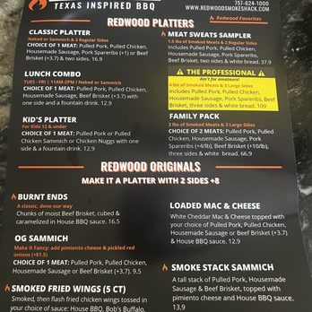 REDWOOD SMOKE SHACK - 717 Photos & 328 Reviews - 2001 Manteo St ...