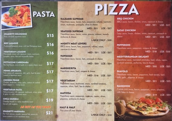 KALBARRI PIZZA & PASTA 555 - Updated May 2026 - 59 Hackney St, Kalbarri ...