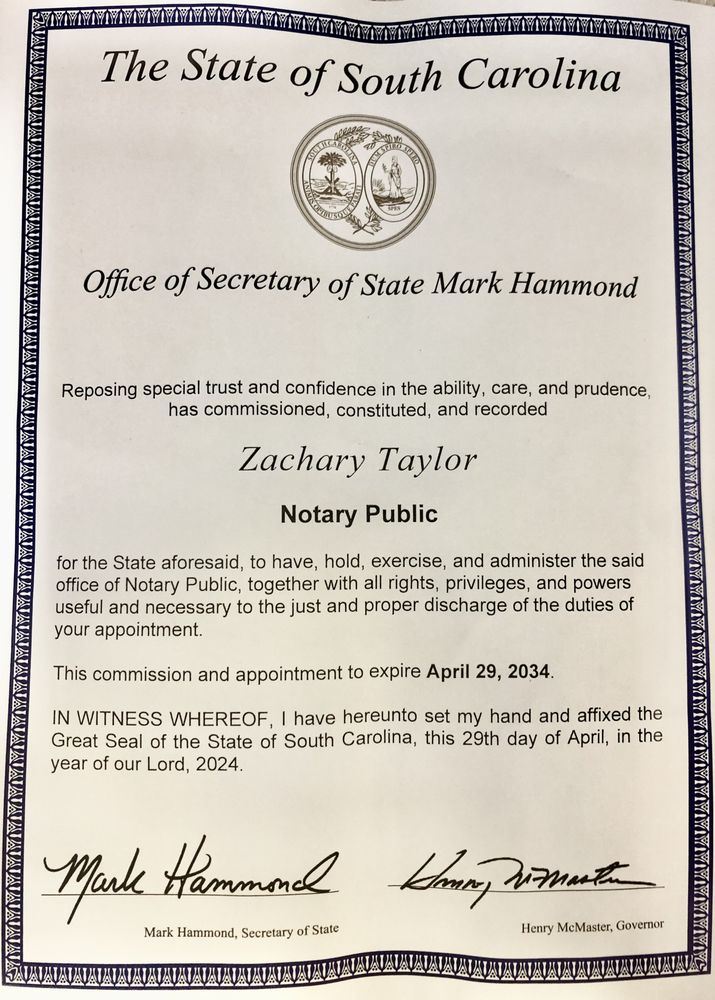 TAYLOR NOTARY MOVIL - Updated December 2024 - Beaufort, South Carolina ...