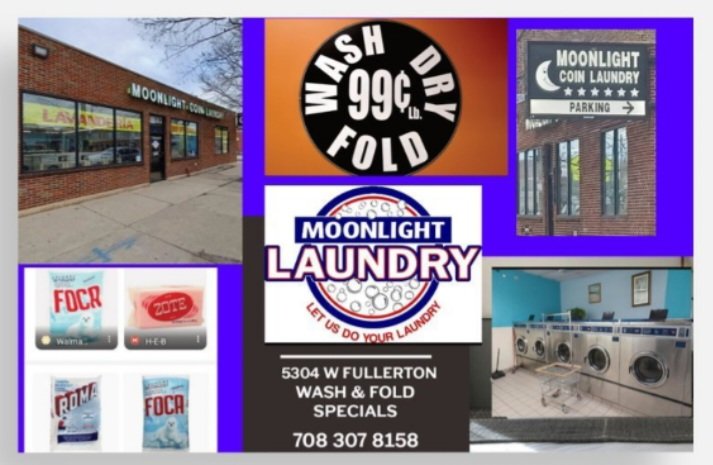 MOONLIGHT LAUNDROMAT - 5304 W Fullerton Ave, Chicago, IL - Yelp