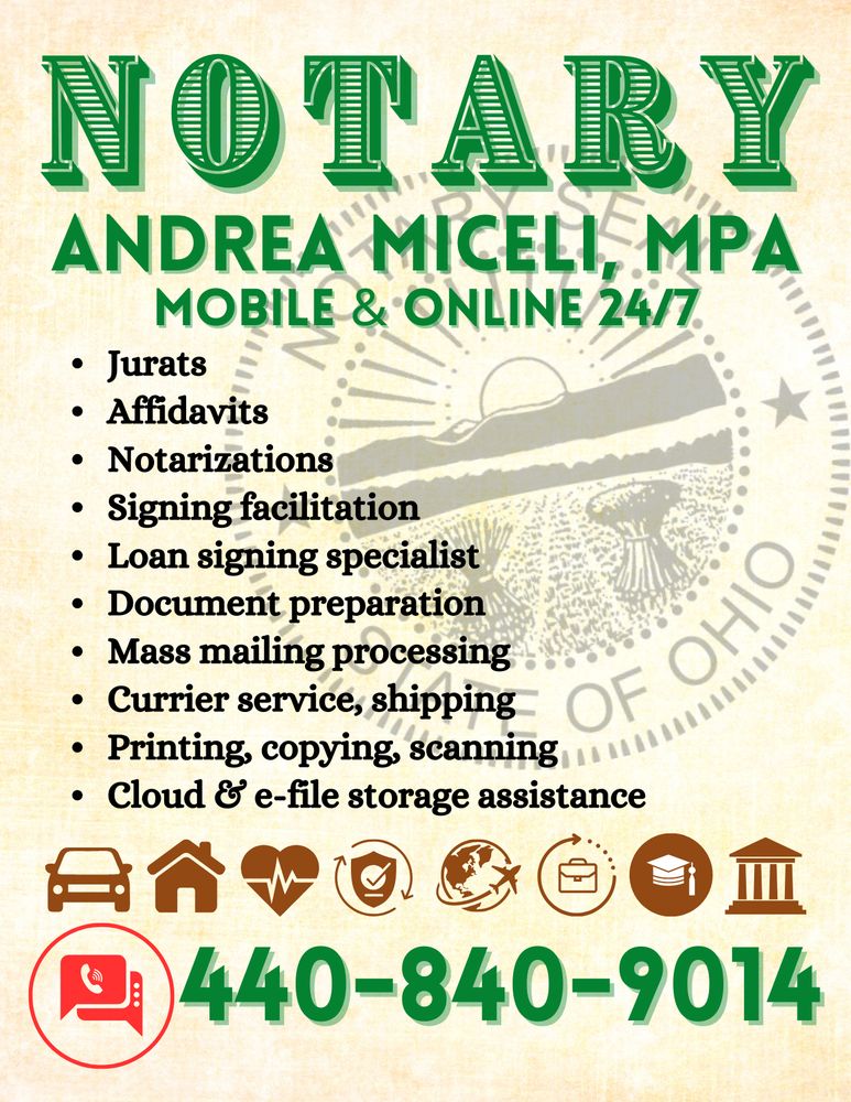 NOTARY PUBLIC, ANDREA MICELI, MPA - Updated March 2025 - Request a ...