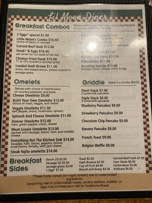 LIL’ MOON DINER - 3790 W Van Giesen St, West Richland, WA - Menu - Yelp