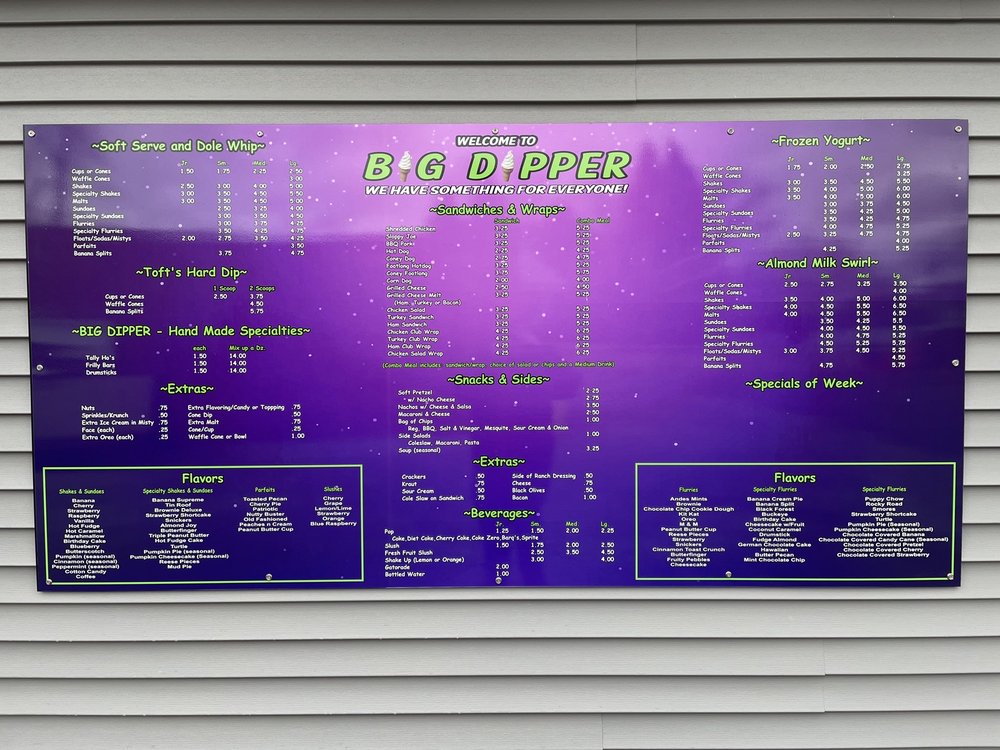 BIG DIPPER - Updated March 2025 - 380 Wentz St, Tiffin, Ohio - Ice ...