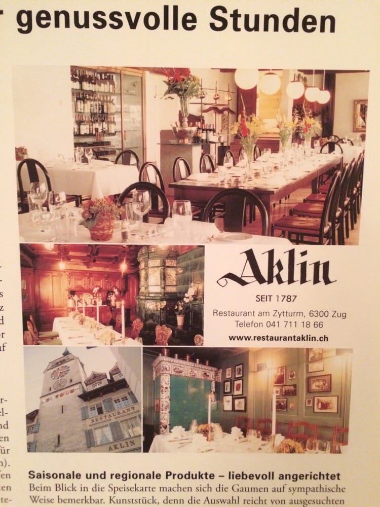 RESTAURANT AKLIN - Updated January 2025 - Kolinplatz 10, Zug ...