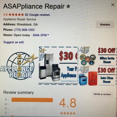 ASAP APPLIANCE REPAIR - Updated May 2026 - 22 Reviews - 10800 ...