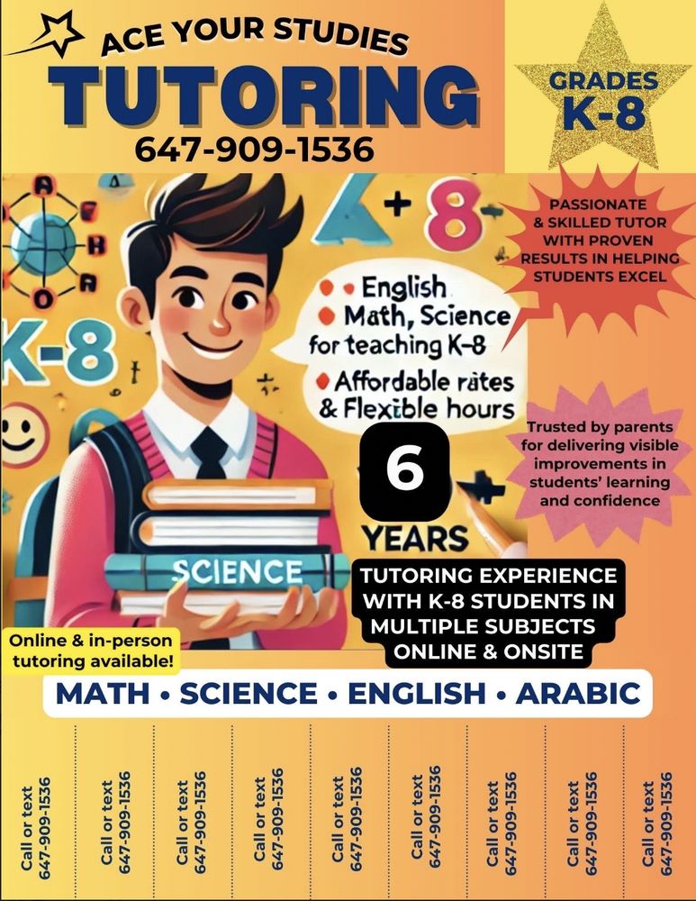 ACE YOUR STUDIES TUTORING - Updated May 2025 - Request Information - Brampton, Ontario - Private ...