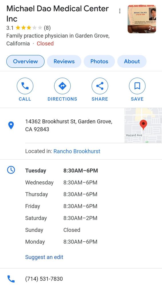 MICHAEL DAO MEDICAL CENTER - Updated January 2026 - 25 Reviews - 14362 ...
