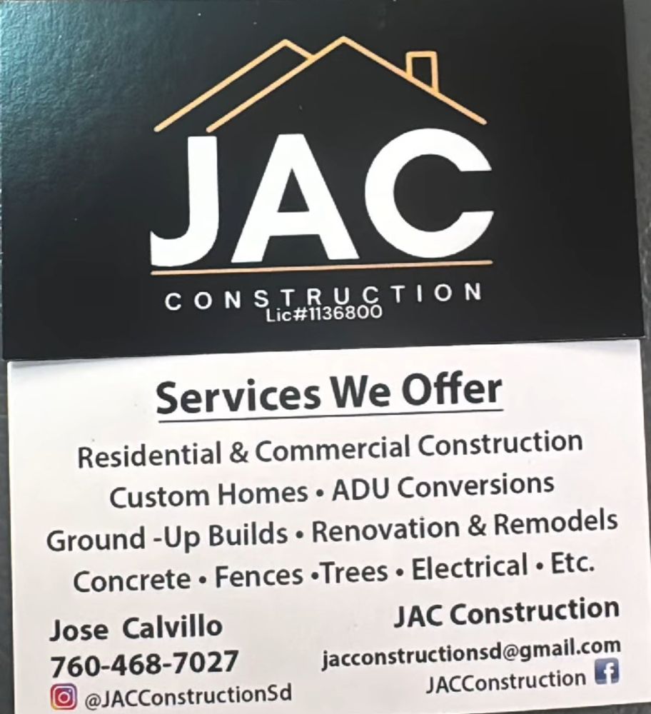 JAC CONSTRUCTION - Updated June 2025 - Request Consultation - 16035 ...