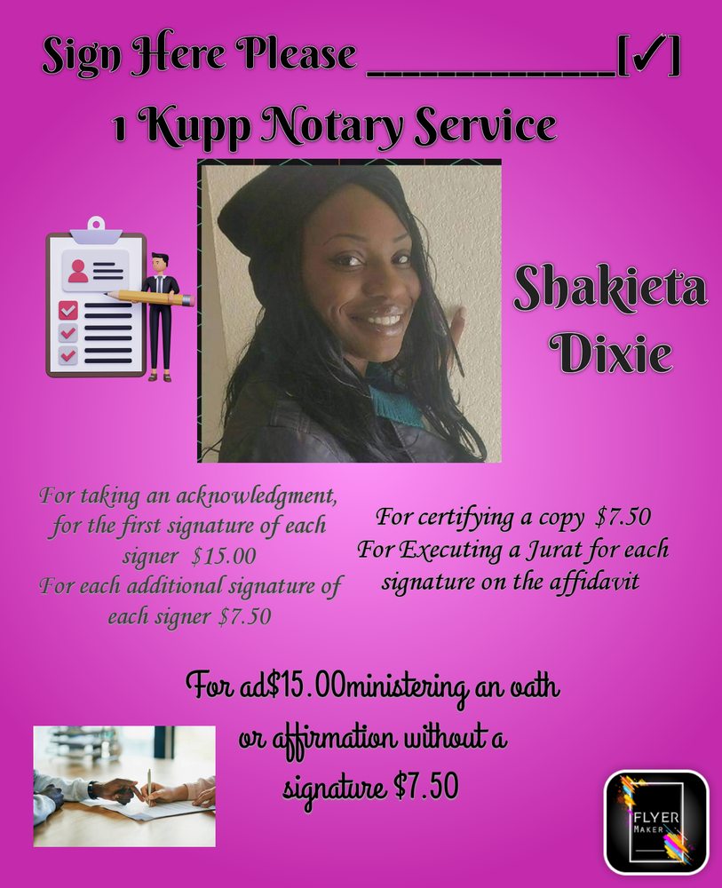 SIGN HERE PLEASE 1 KUPP NOTARY - Updated August 2024 - 3425 Mazzocco Ct ...