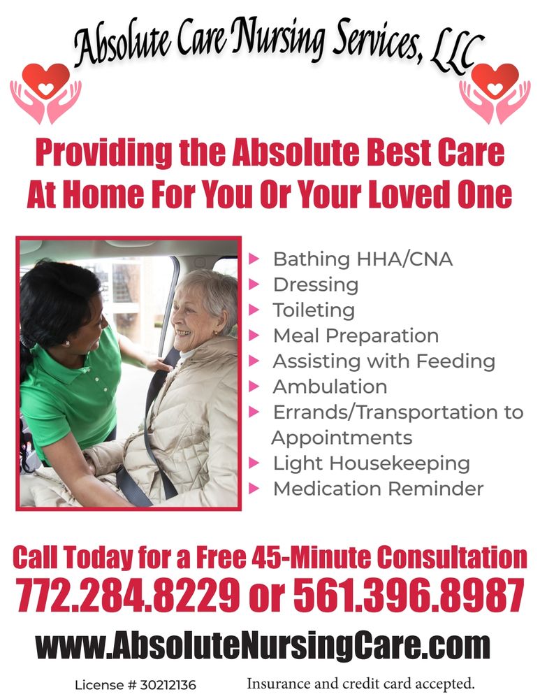 ABSOLUTE CARE NURSING SERVICES - 850 NW Federal Hwy, Stuart, FL - Yelp