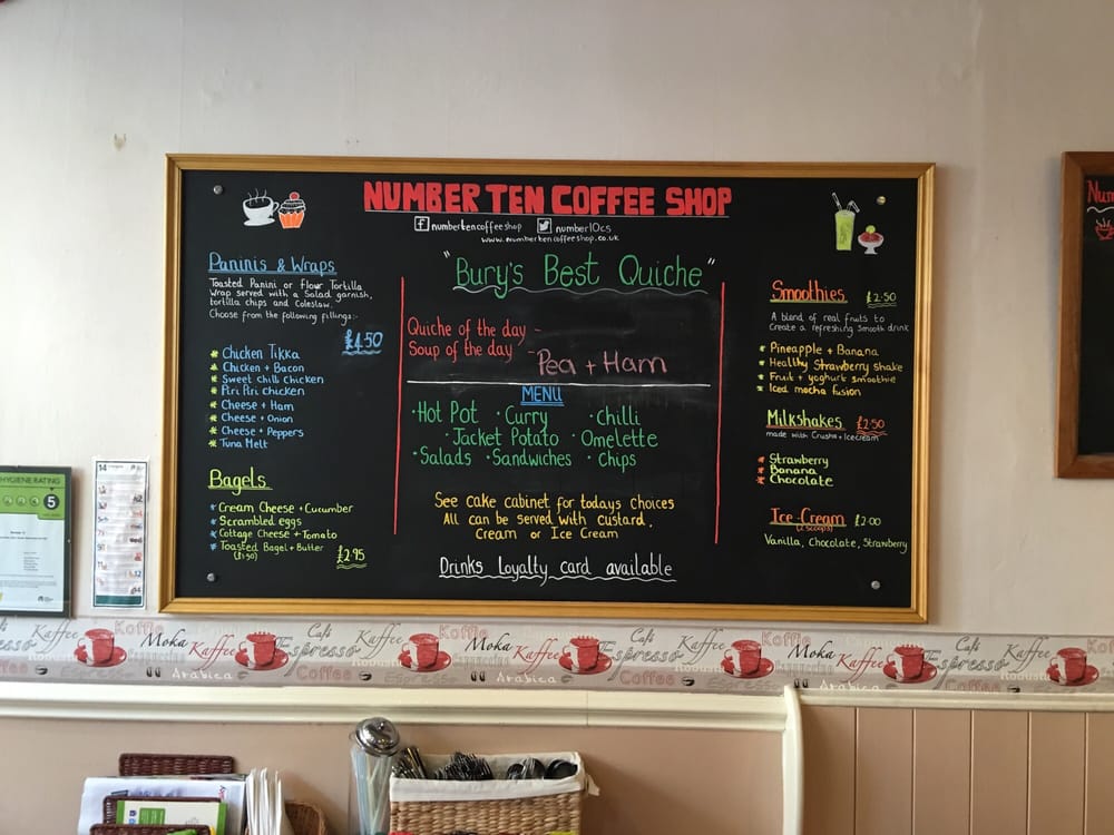 NUMBER TEN COFFEE SHOP - Updated 2024 - 10 Crompton Street, Bury ...