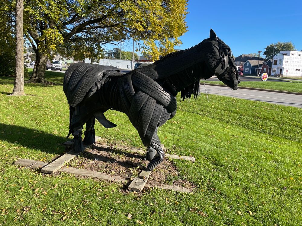 RUBBER HORSE SCULPTURE - Updated August 2025 - 2901 S Meridian St ...
