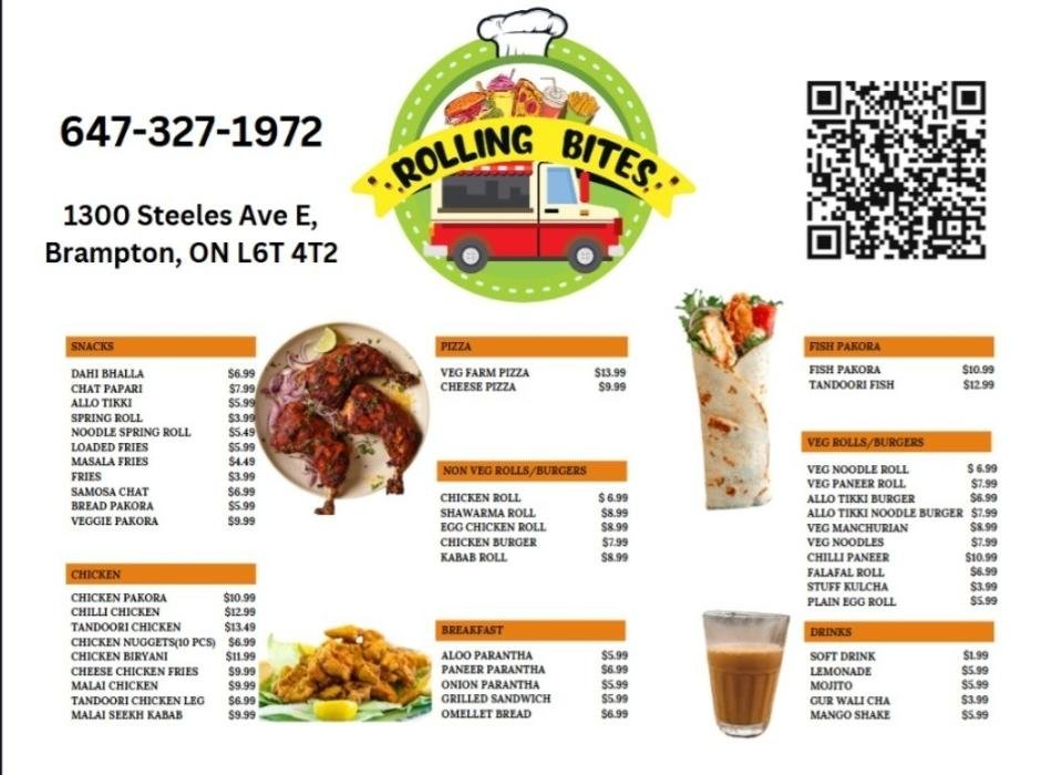 ROLLING BITES - Updated February 2025 - 1300 Steeles Ave E, Brampton ...