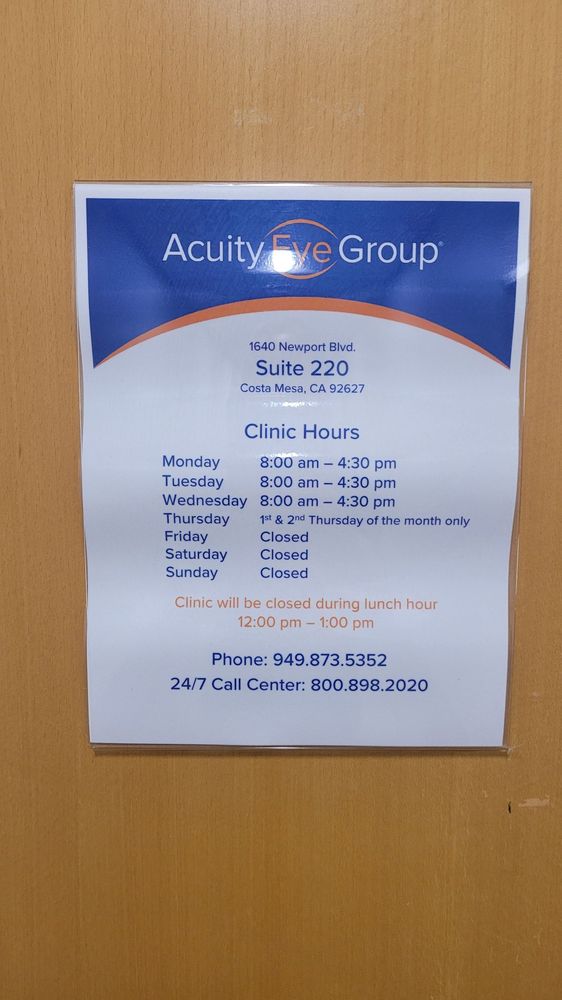 ACUITY EYE GROUP - COSTA MESA - Updated December 2025 - 13 Photos & 46 ...