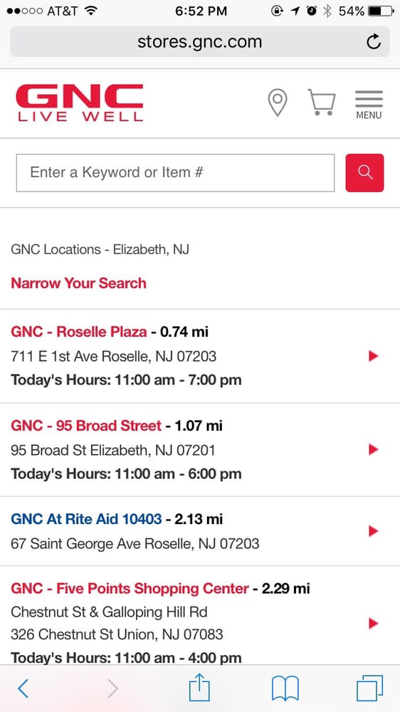 GNC - 711 E First Ave, Roselle, NJ - Yelp