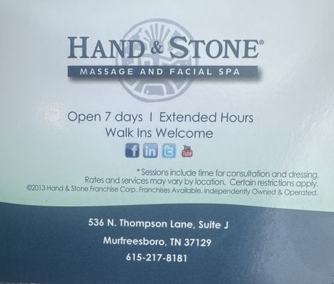 Hand And Stone Murfreesboro