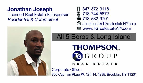 JONATHAN JOSEPH - THOMPSON GROUP REAL ESTATE - Updated November 2024 ...