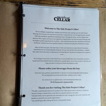 THE SIDE PROJECT CELLAR - Updated December 2025 - 88 Photos & 20 ...