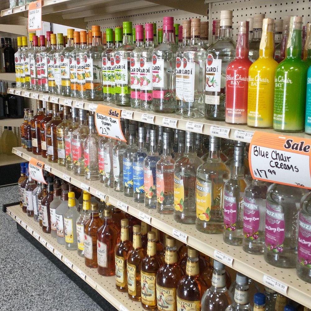 Wholesale liquor distributors store