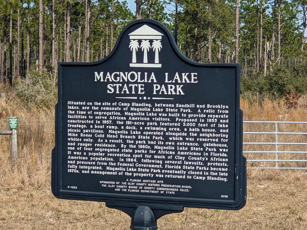 MAGNOLIA LAKE STATE PARK HISTORIC MARKER - Updated January 2025 - 6969 ...
