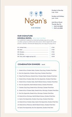 NGAN’S CHINESE - Updated October 2025 - 1200 Brown Street, Thunder Bay ...