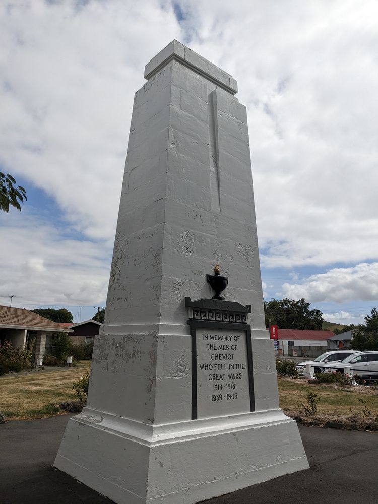CHEVIOT WAR MEMORIAL - 1 Seddon St, Cheviot, Canterbury, New Zealand ...