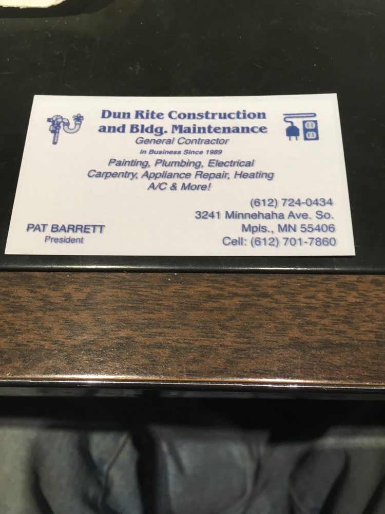 DUN RITE CONSTRUCTION & BUILDING MAINTENANCE - Updated July 2024 - Minneapolis, Minnesota ...